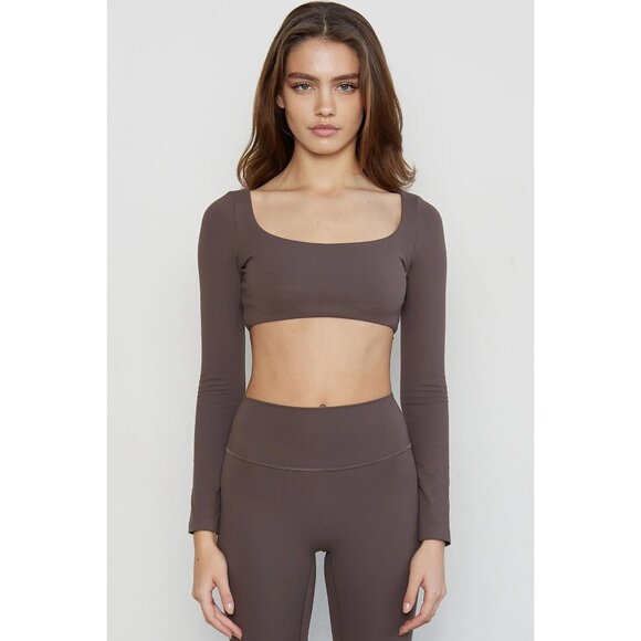 AZUR | Tops | Nwt Azur Fit Classic Fit Scoop Neck Walnut Long Sleeve ...
